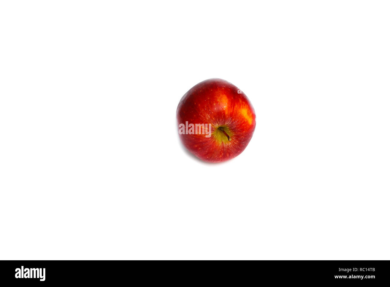 apple red and water drip on white background with copy space add text ...