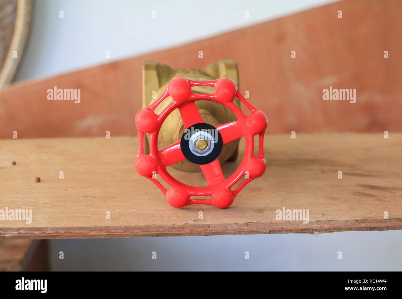 Red knob on control for industrial equipment hi-res stock photography ...