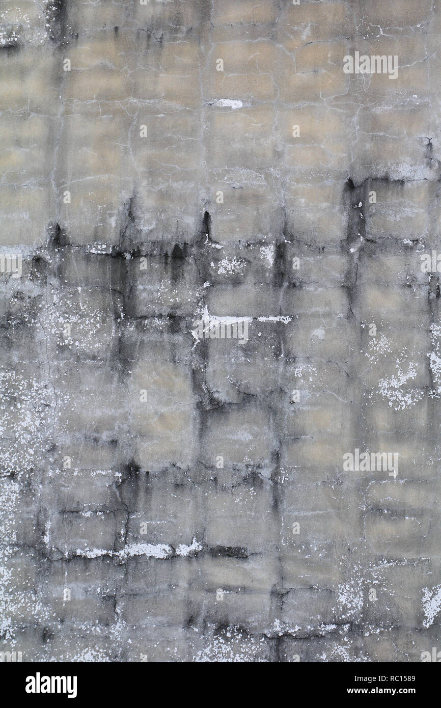 old white decay concrete crack wall and copy space for add text Stock ...
