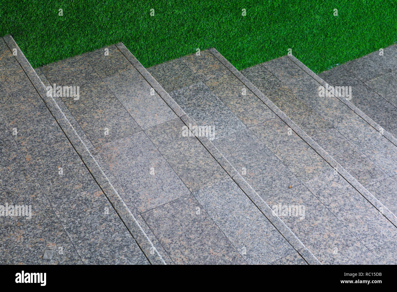 stone stairs walkway floor down. select focus with shallow depth of ...