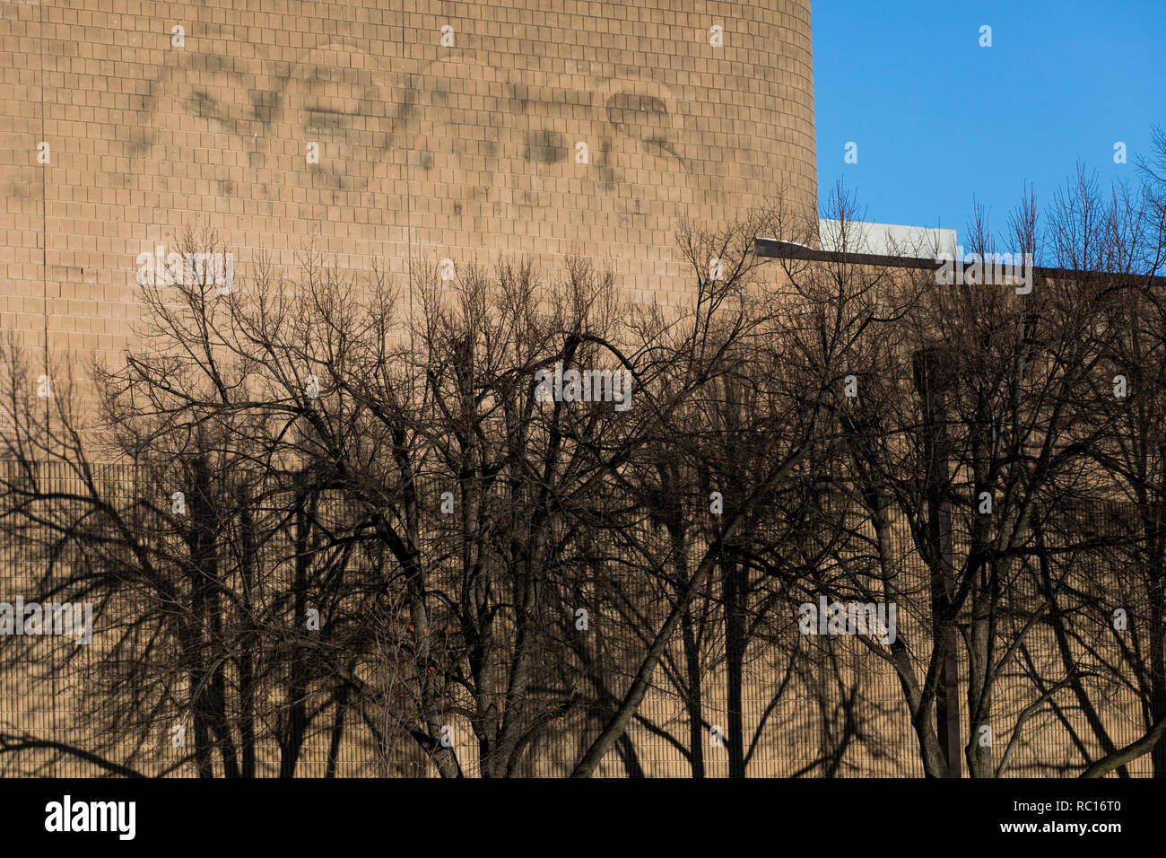 The outline of a Sears logo sign outside of a closed retail store ...