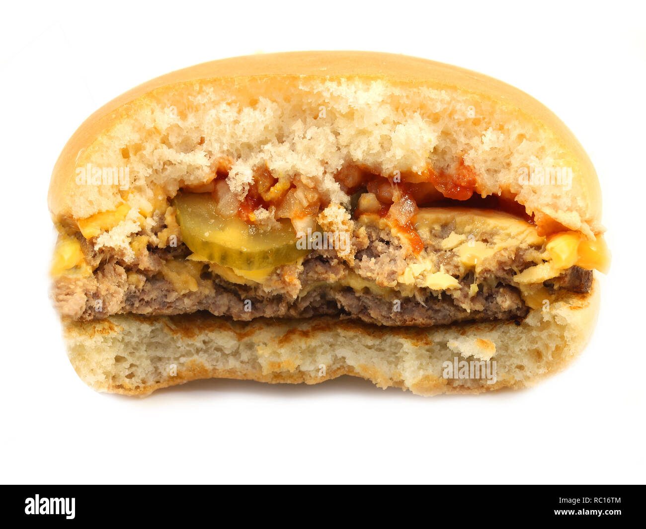 Stock Foto Big burger with meat and vegetables Stock Photo - Alamy