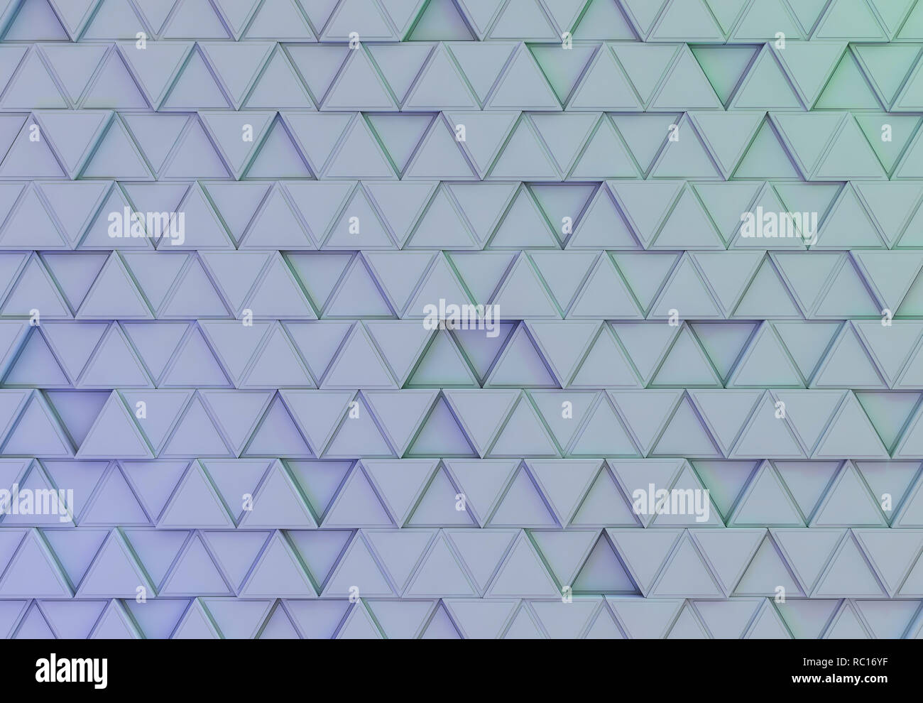 Two tone triangle extruded abstract background. 3D rendering Stock ...
