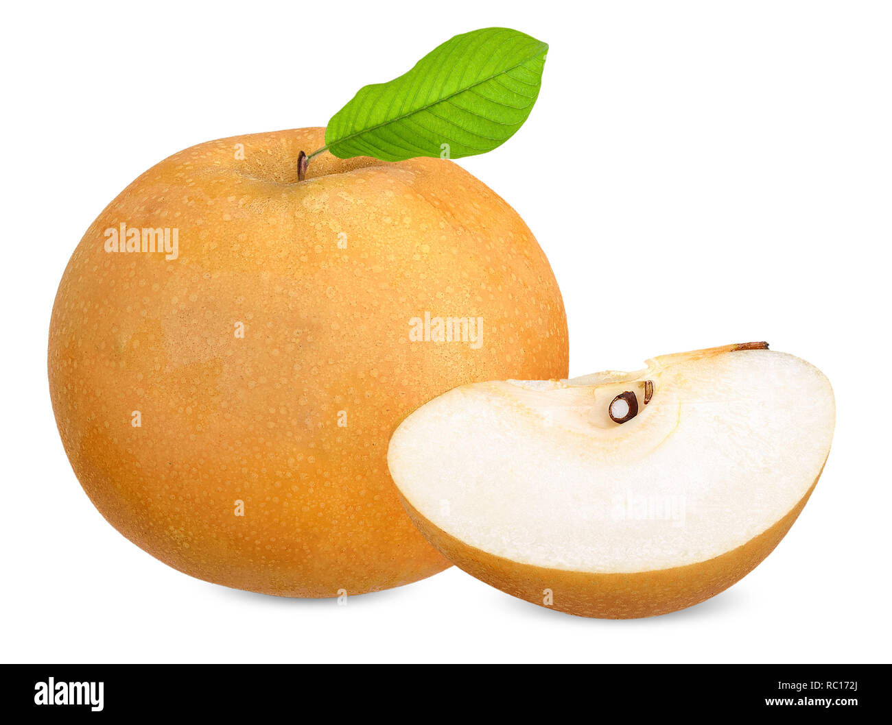 Snow pear or Fengsui pear isolated with clipping path Stock Photo - Alamy