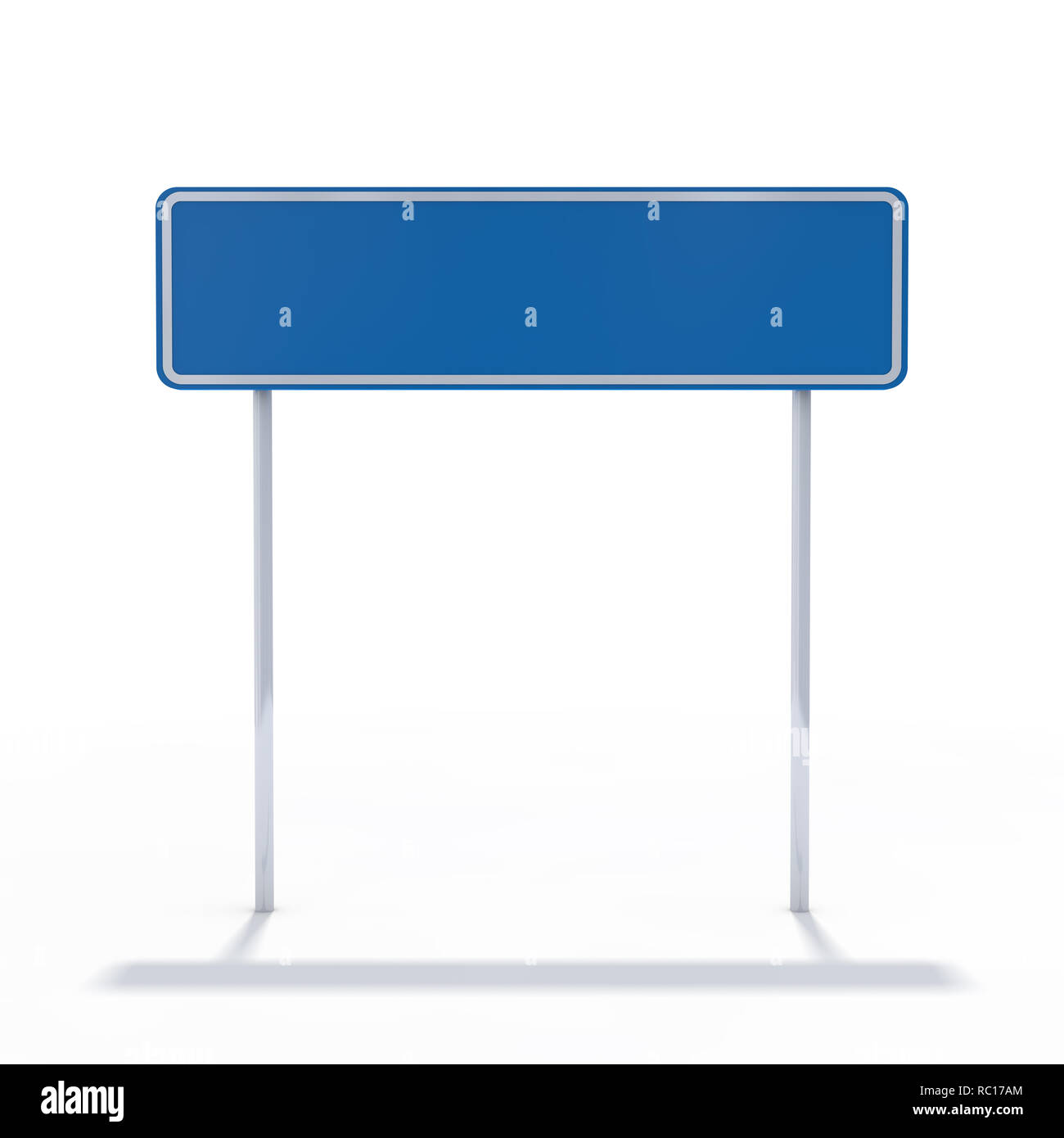 Blank blue road sign or Empty traffic signs. 3D rendering Stock Photo - Alamy
