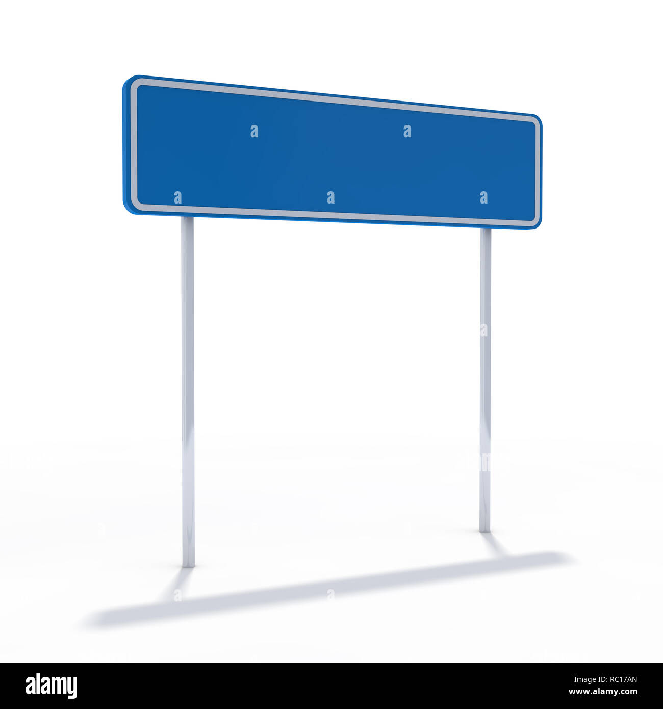 Blank blue road sign or Empty traffic signs. 3D rendering Stock Photo - Alamy
