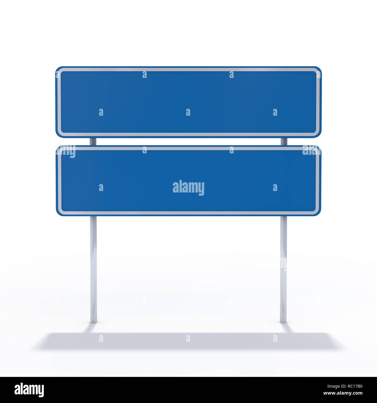 Blank blue road sign or Empty traffic signs. 3D rendering Stock Photo - Alamy