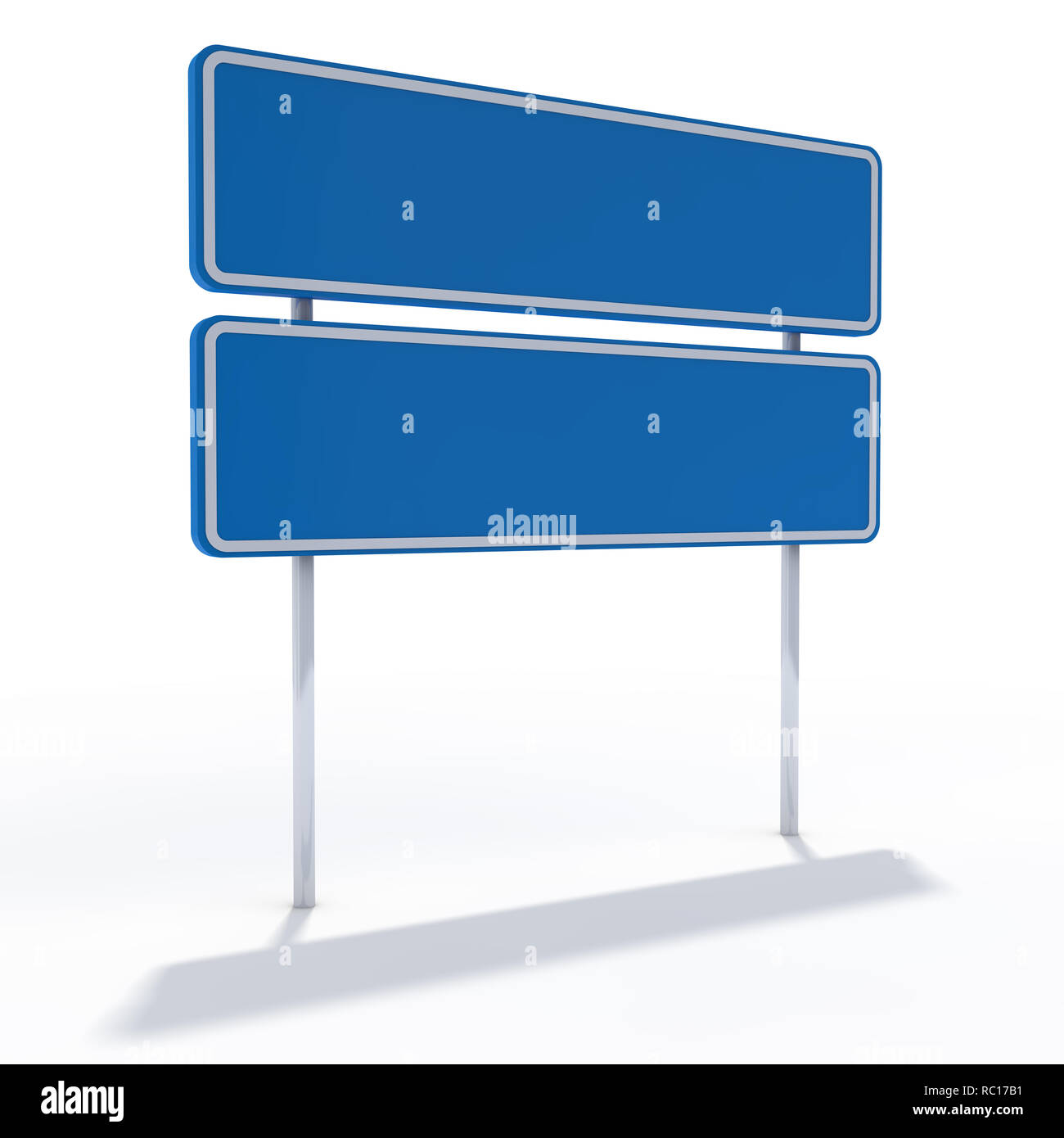 Blank blue road sign or Empty traffic signs. 3D rendering Stock Photo - Alamy