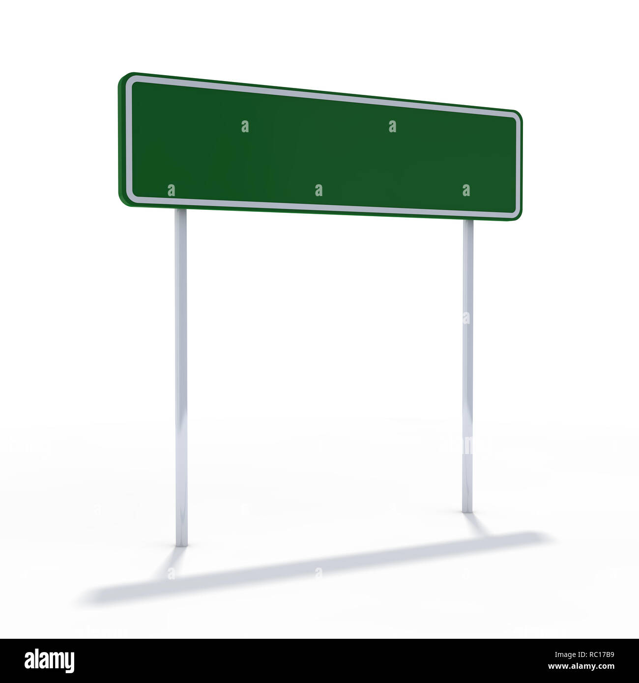 Blank green road sign or Empty traffic signs. 3D rendering Stock Photo ...
