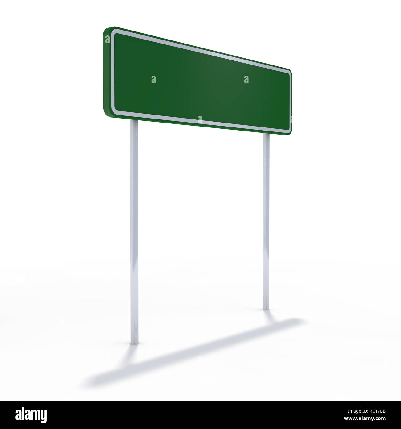 Blank green road sign or Empty traffic signs. 3D rendering Stock Photo - Alamy