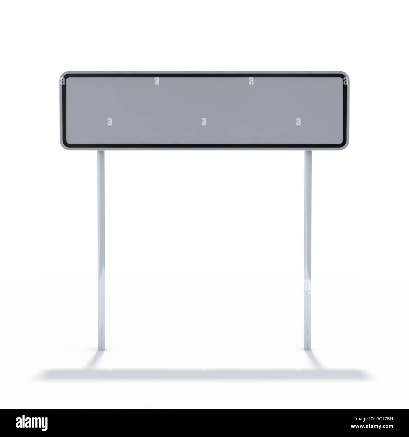 Blank white road sign or Empty traffic signs. 3D rendering Stock Photo ...