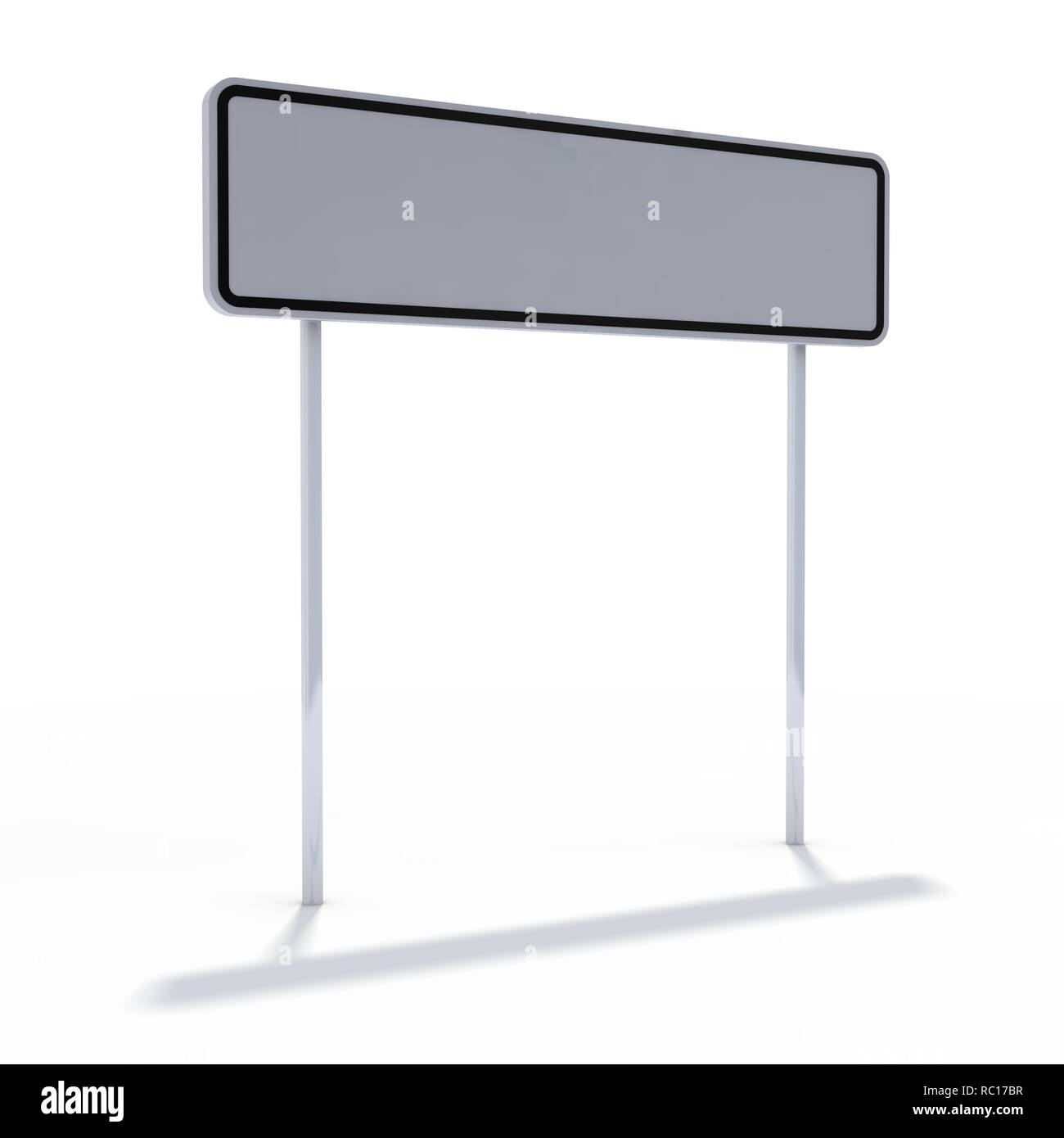 Blank white road sign or Empty traffic signs. 3D rendering Stock Photo ...