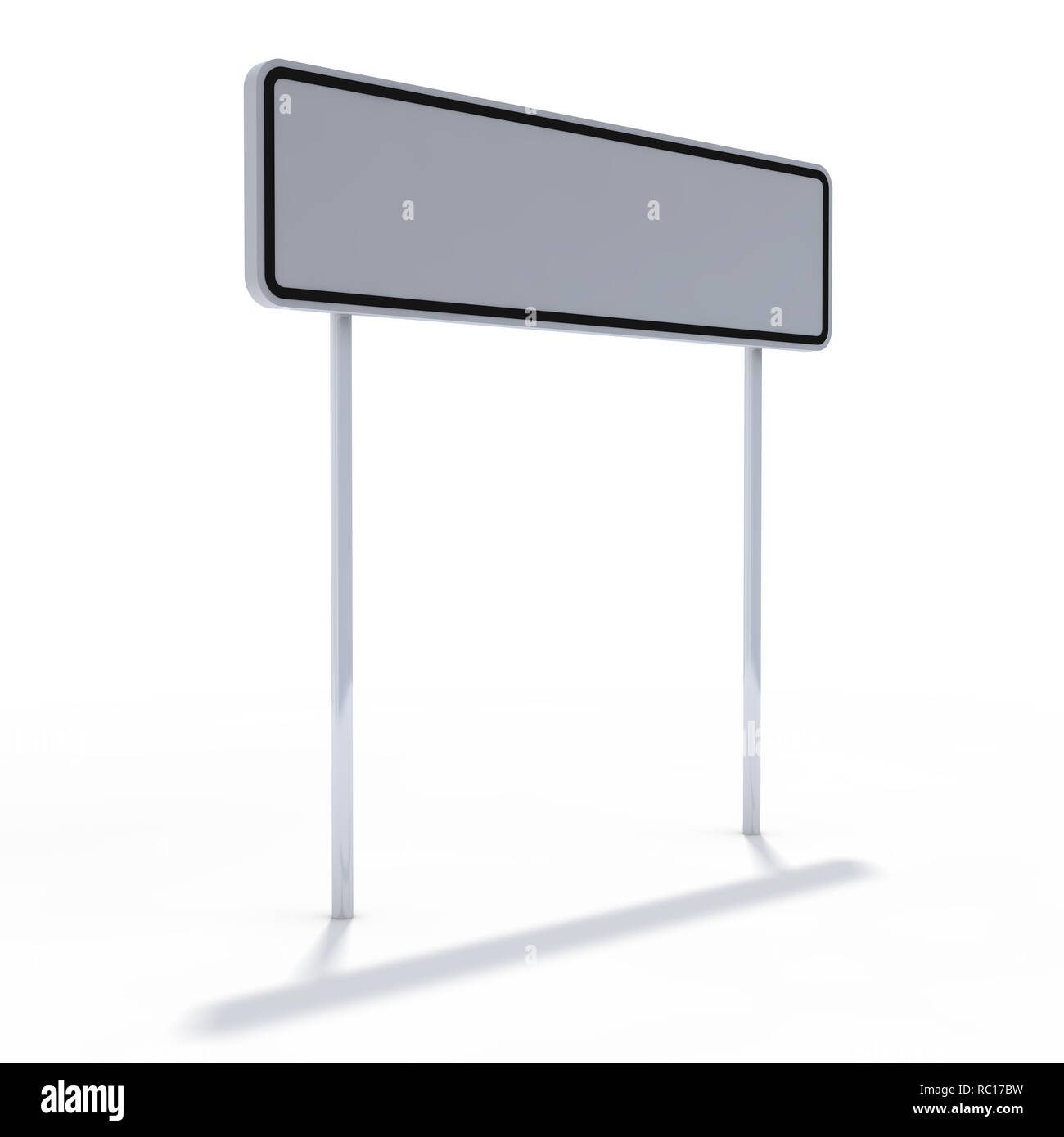 Blank white road sign or Empty traffic signs. 3D rendering Stock Photo - Alamy