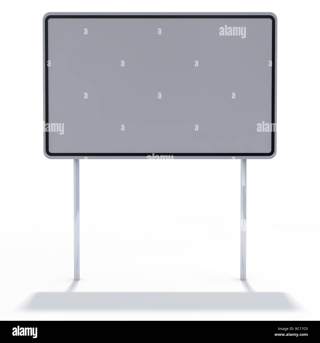 Blank white road sign or Empty traffic signs. 3D rendering Stock Photo ...