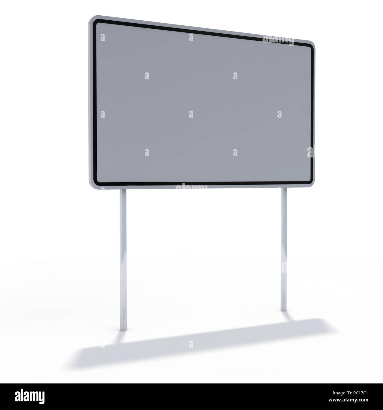 Blank white road sign or Empty traffic signs. 3D rendering Stock Photo ...