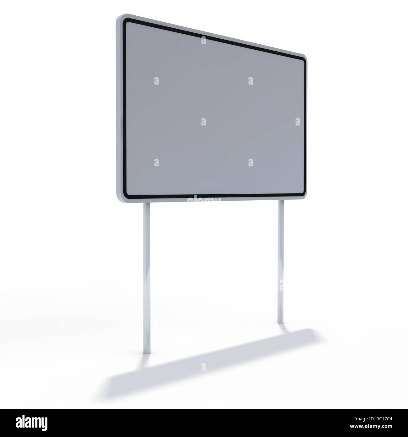 Blank white road sign or Empty traffic signs. 3D rendering Stock Photo - Alamy