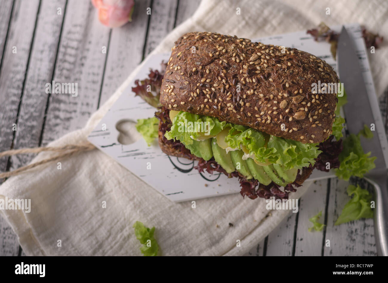Sandwich salad cheese blt organic bread hi-res stock photography and ...