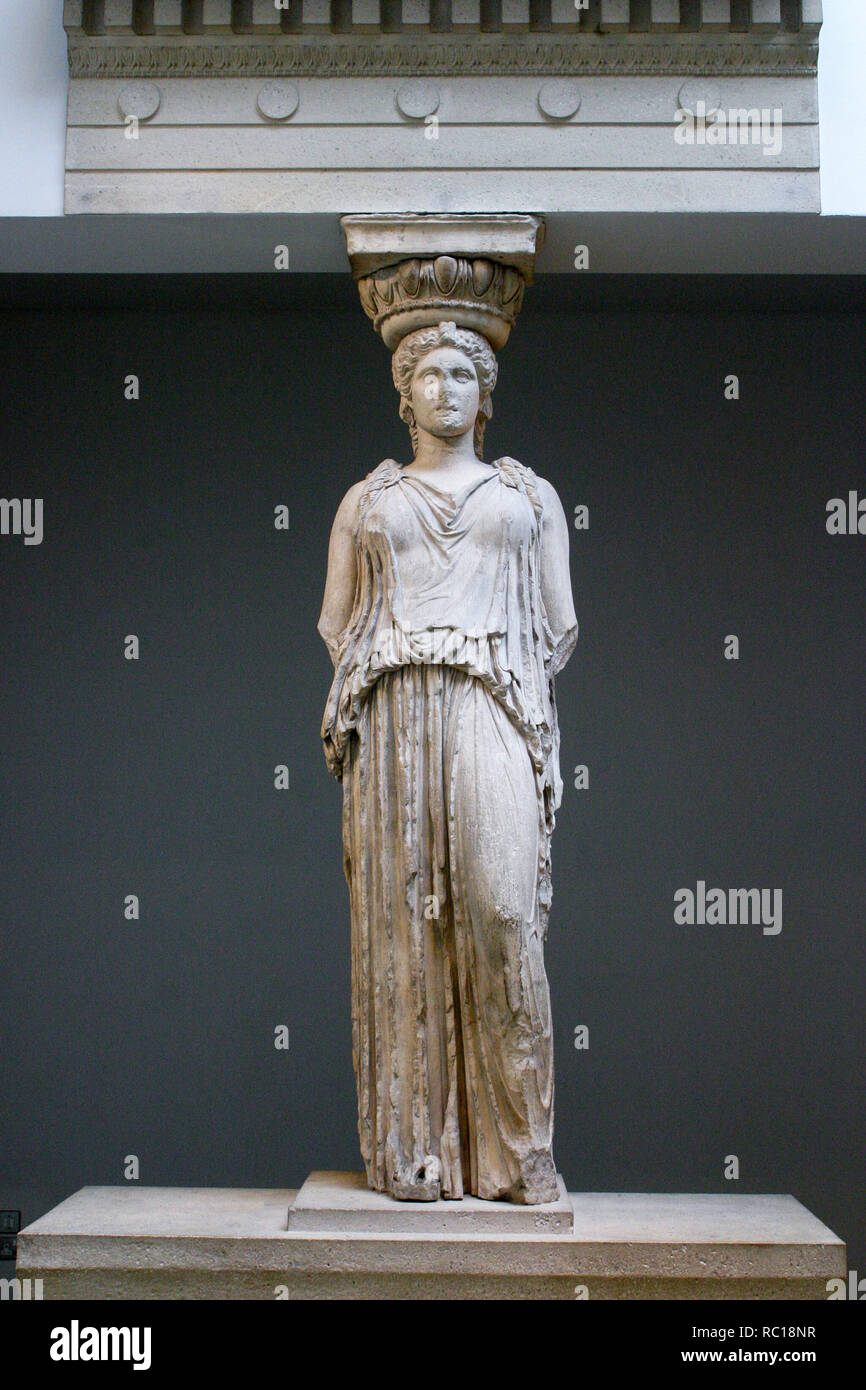 Cariatid, greek antic sculpture, National Gallery, London, Great ...