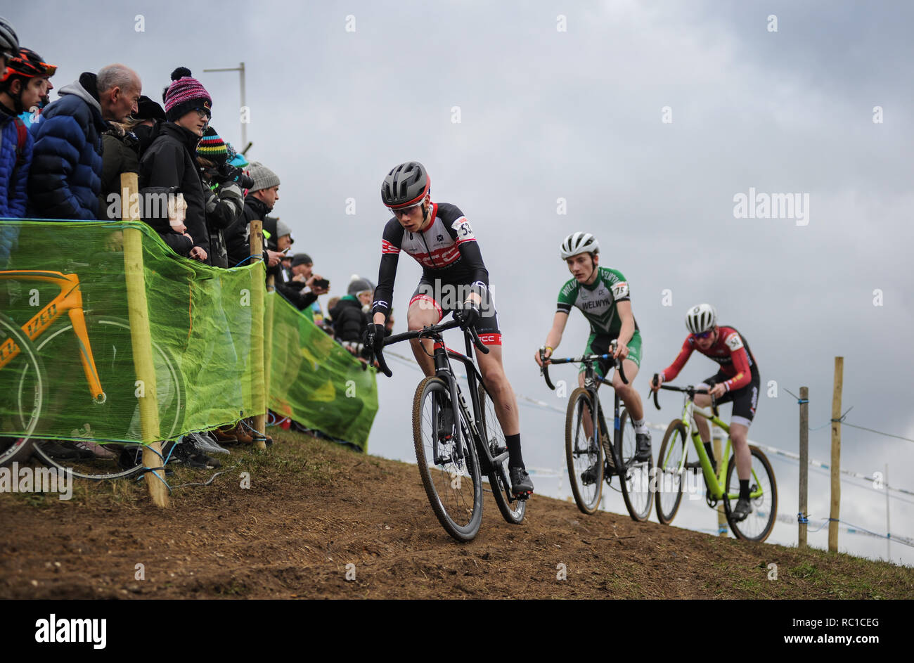 Cyclopark, Gravesend, Kent, UK, 12th January 2019. Corran Carrick ...