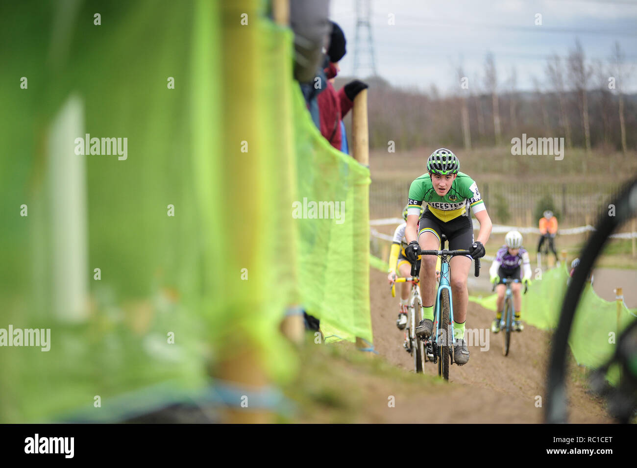 Cyclopark, Gravesend, Kent, UK, 12th January 2019. Racers the during ...