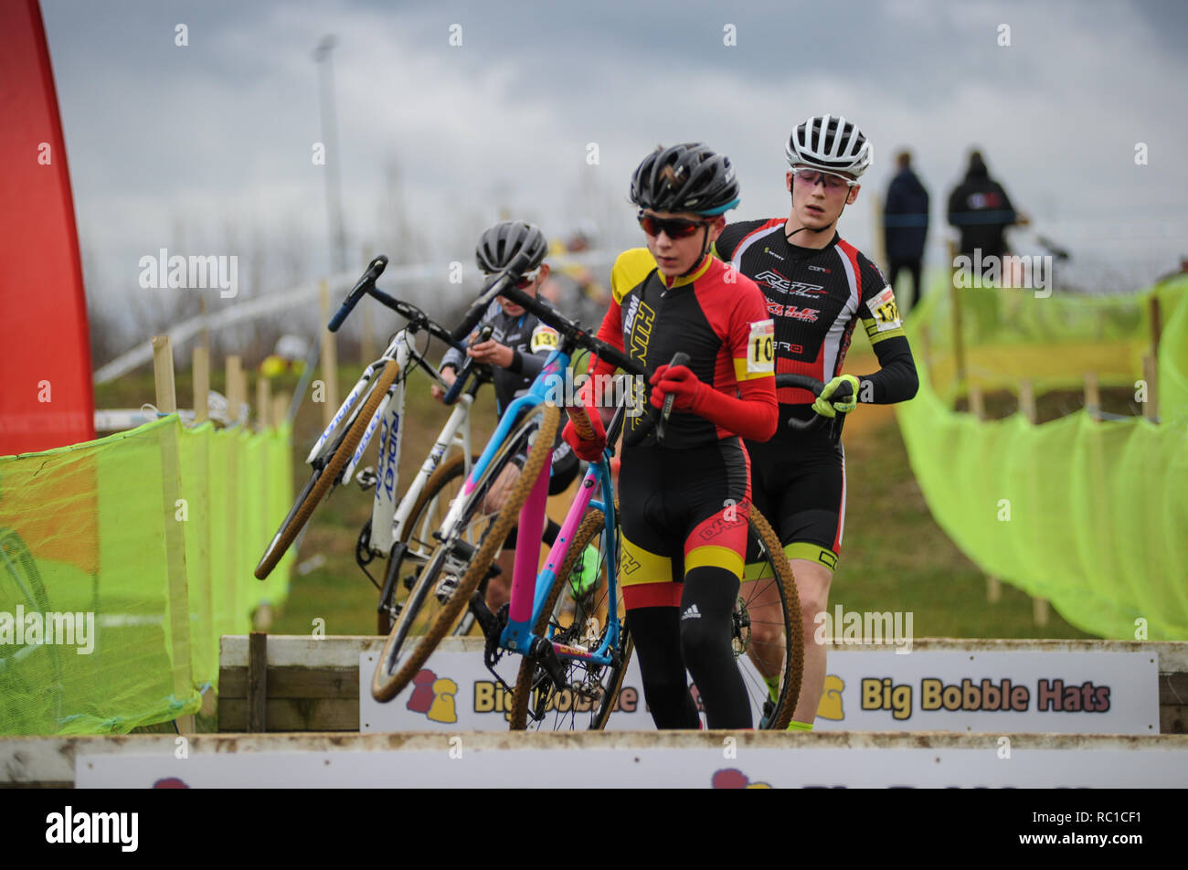 Cyclopark, Gravesend, Kent, UK, 12th January 2019. Piers Higginson ...