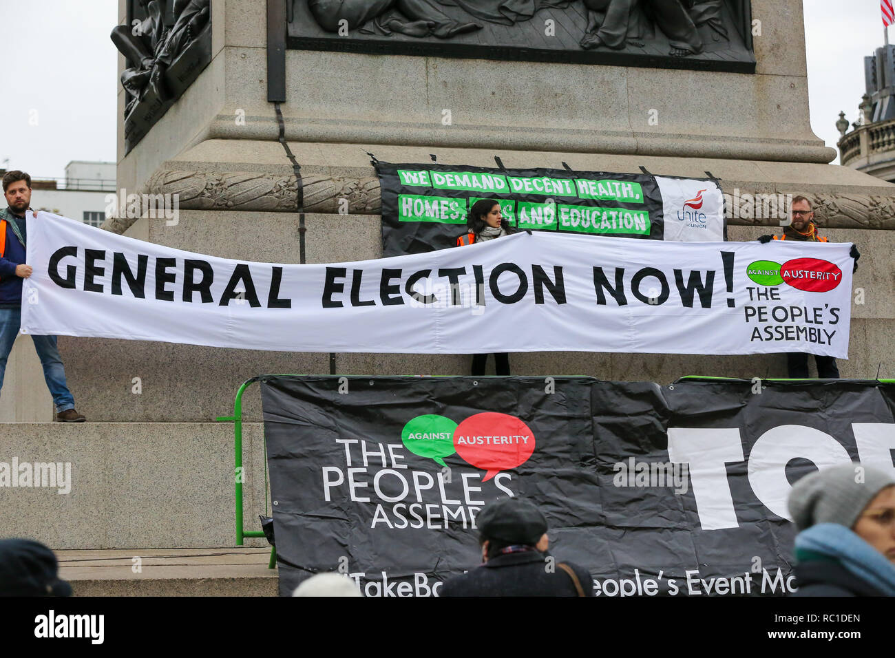 National demonstration general election now london hi-res stock ...
