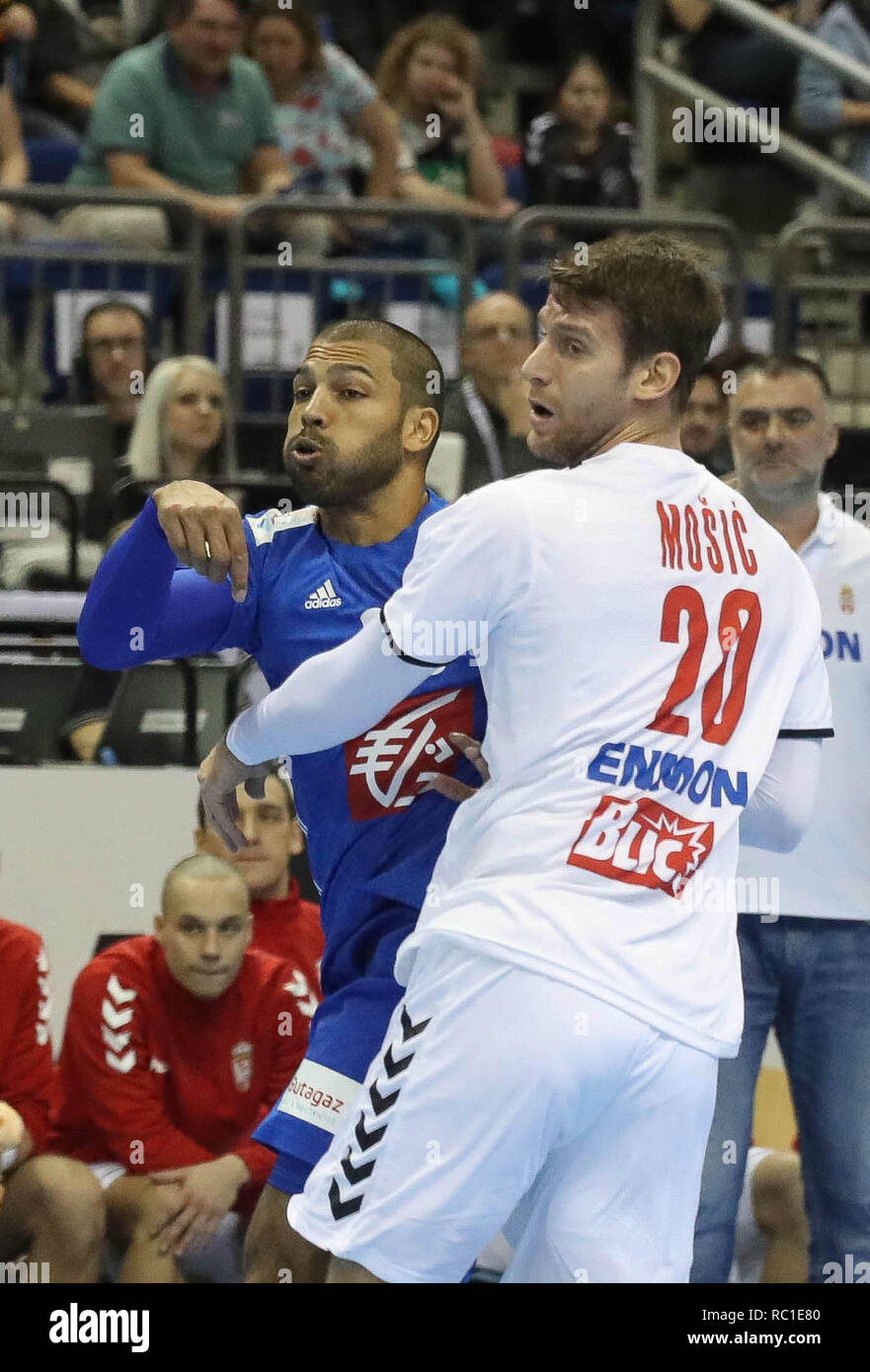 Berlin, Germany. 12th January 2019. Nicolas Claire (French) and Ivan ...