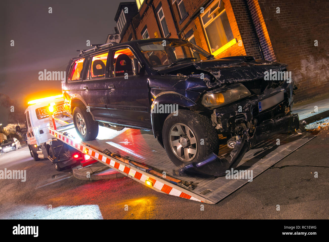 Car hits wall hi-res stock photography and images - Alamy