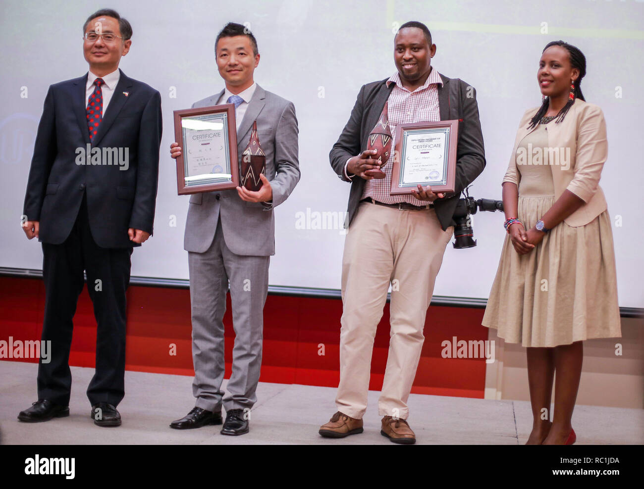 Kigali, Rwanda. 13th January 2019. Chinese Ambassador to Rwanda Rao ...