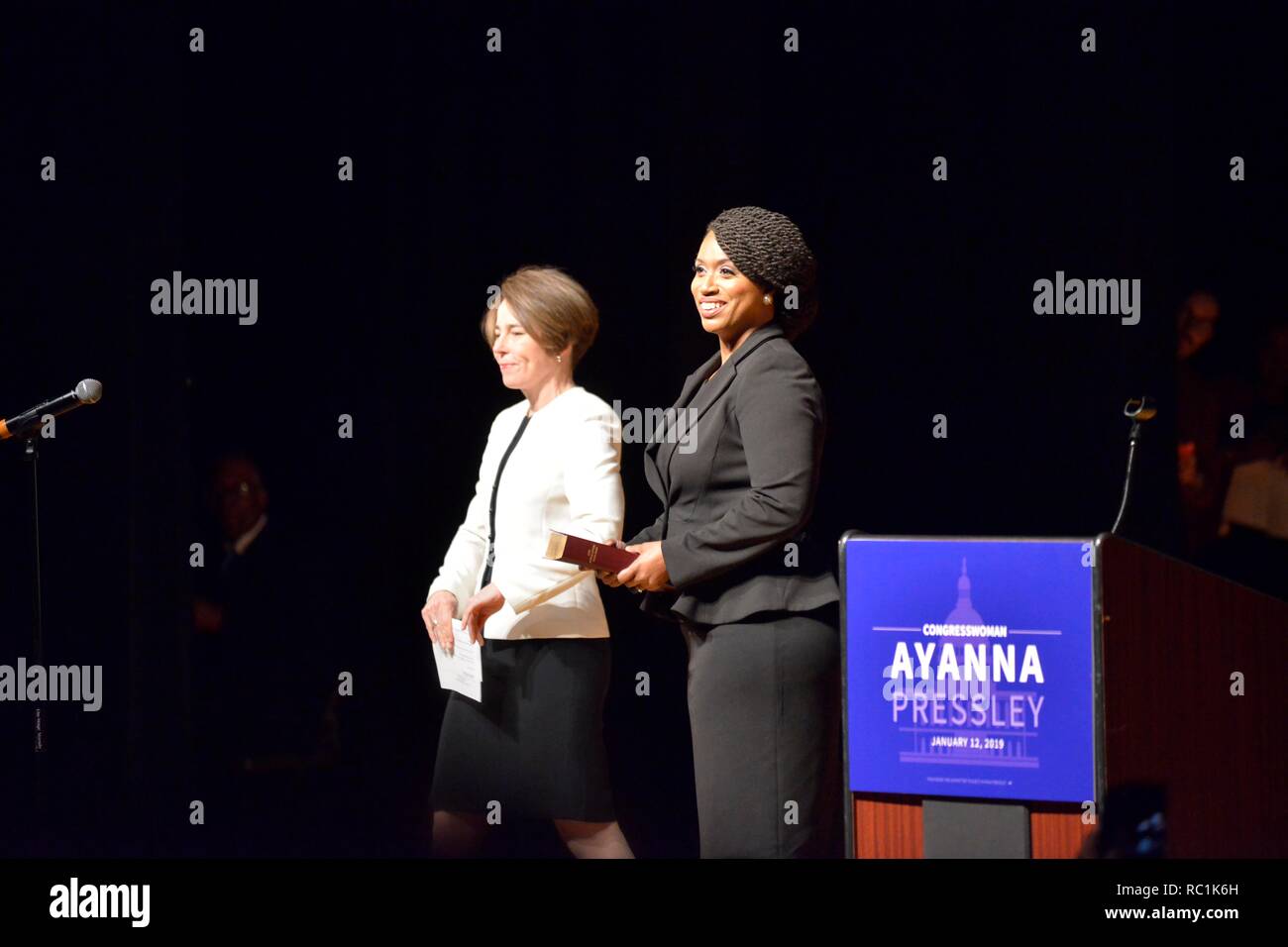 Boston, Massachusetts, USA. 12th Jan, 2019. AYANNA PRESSLEY ...