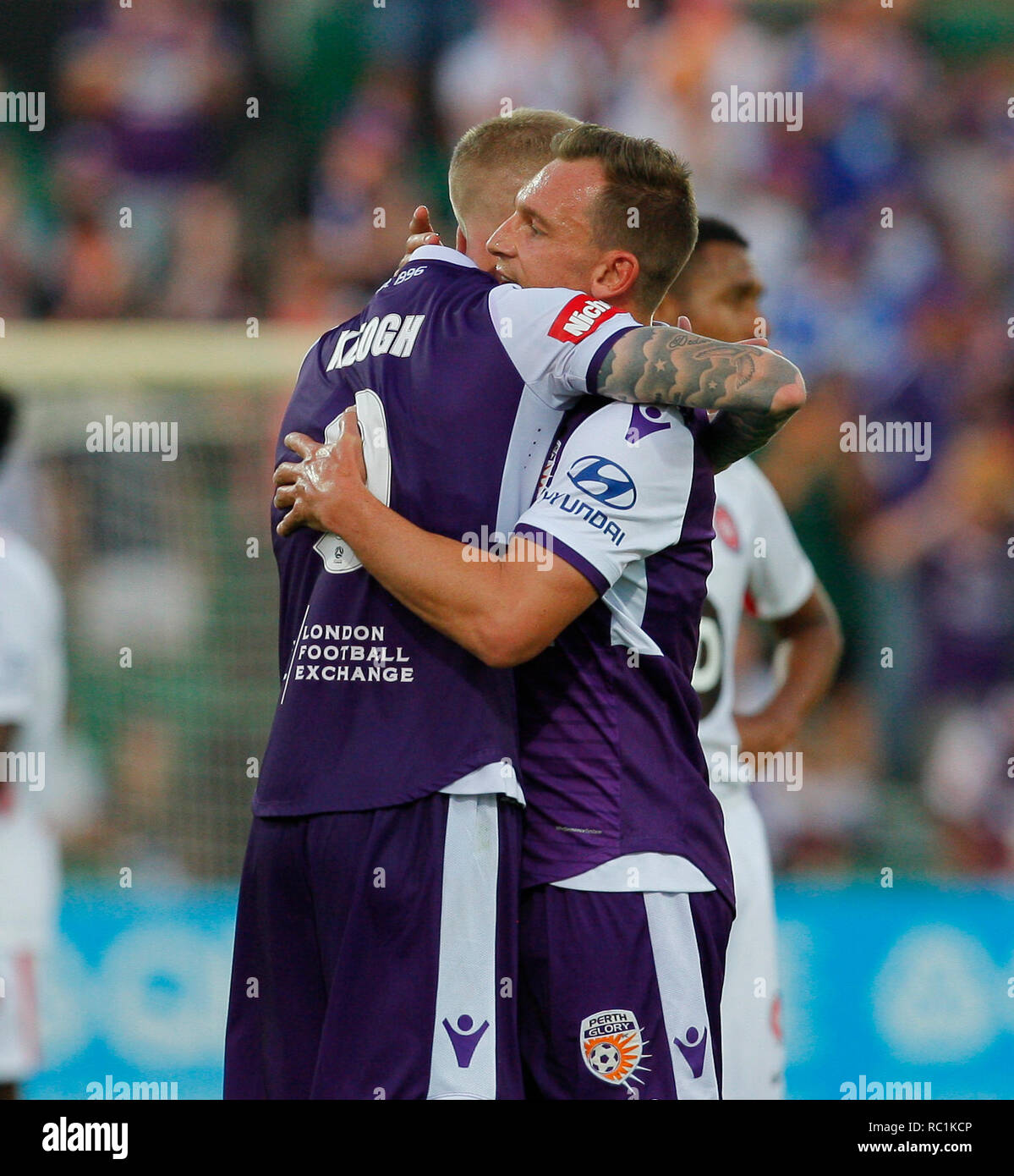 HBF Park, Perth, Australia. 13th Jan, 2019. A League football, Perth ...