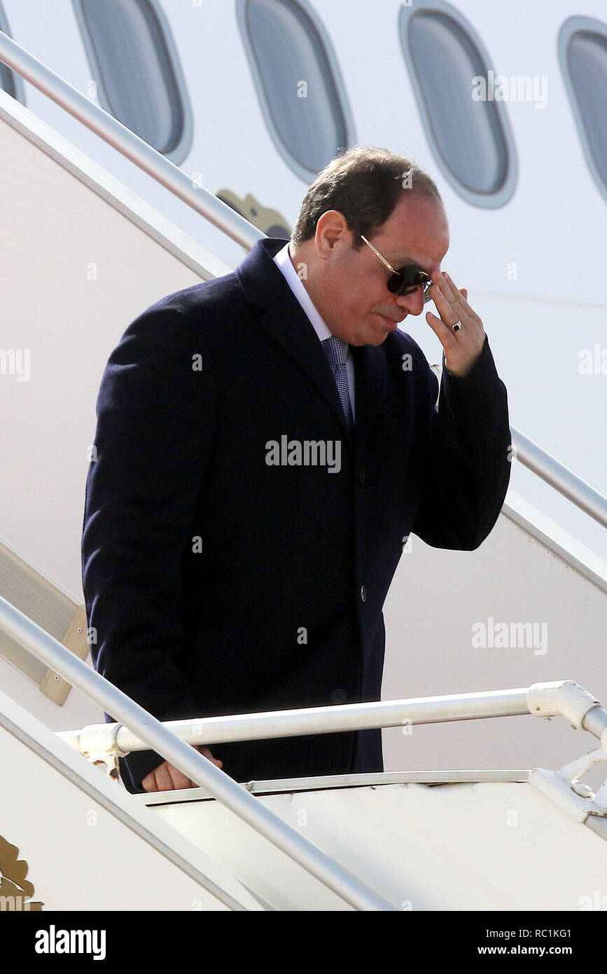 Amman, Jordan. 13th Jan, 2019. Egyptian President Abdel Fattah el-Sisi ...