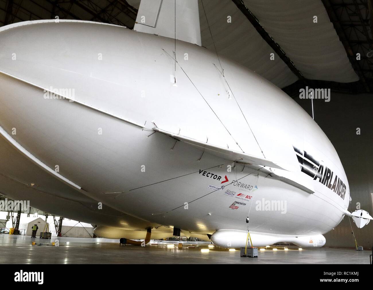 United Kingdom. 12th Apr, 2016. View of the Airlander, the longest ...