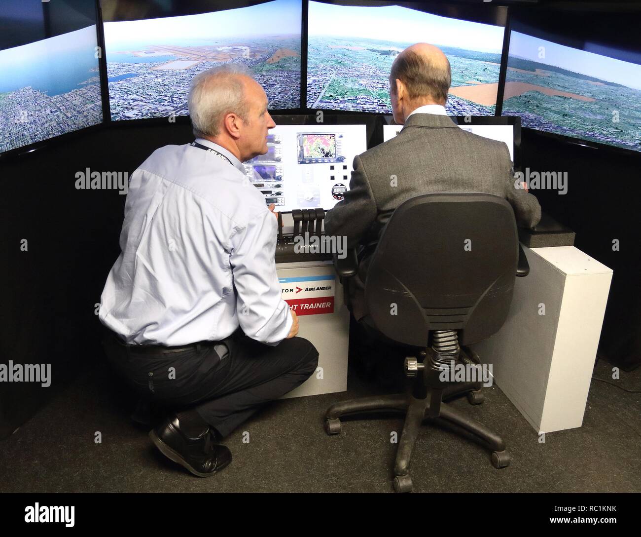 United Kingdom. 12th Apr, 2016. HRH Duke of Kent seen in the cockpit ...