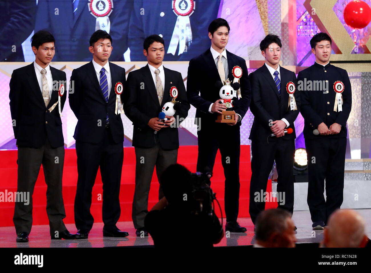 (L-R) Kyota Fujiwara, Ren Kakigi, Akira Neo, Shohei Ohtani, Kosei ...