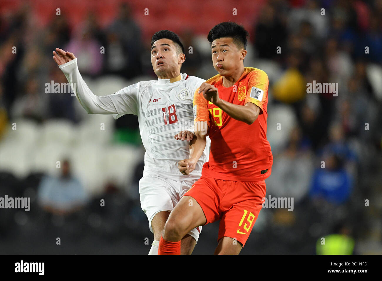 Abu Dhabi, United Arab Emirates. Credit: MATSUO. 11th Jan, 2019. (L-R ...