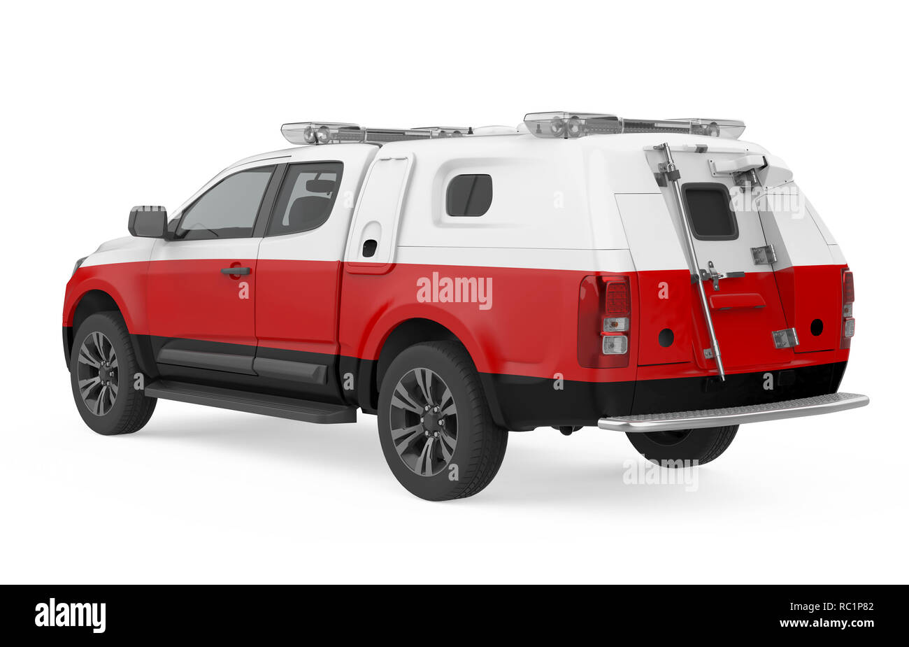 Fire Rescue Car Isolated Stock Photo - Alamy