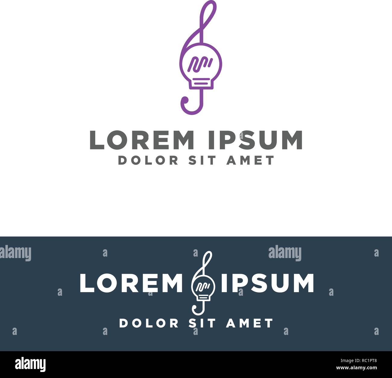 music idea creative logo template vector illustration, icon elements ...