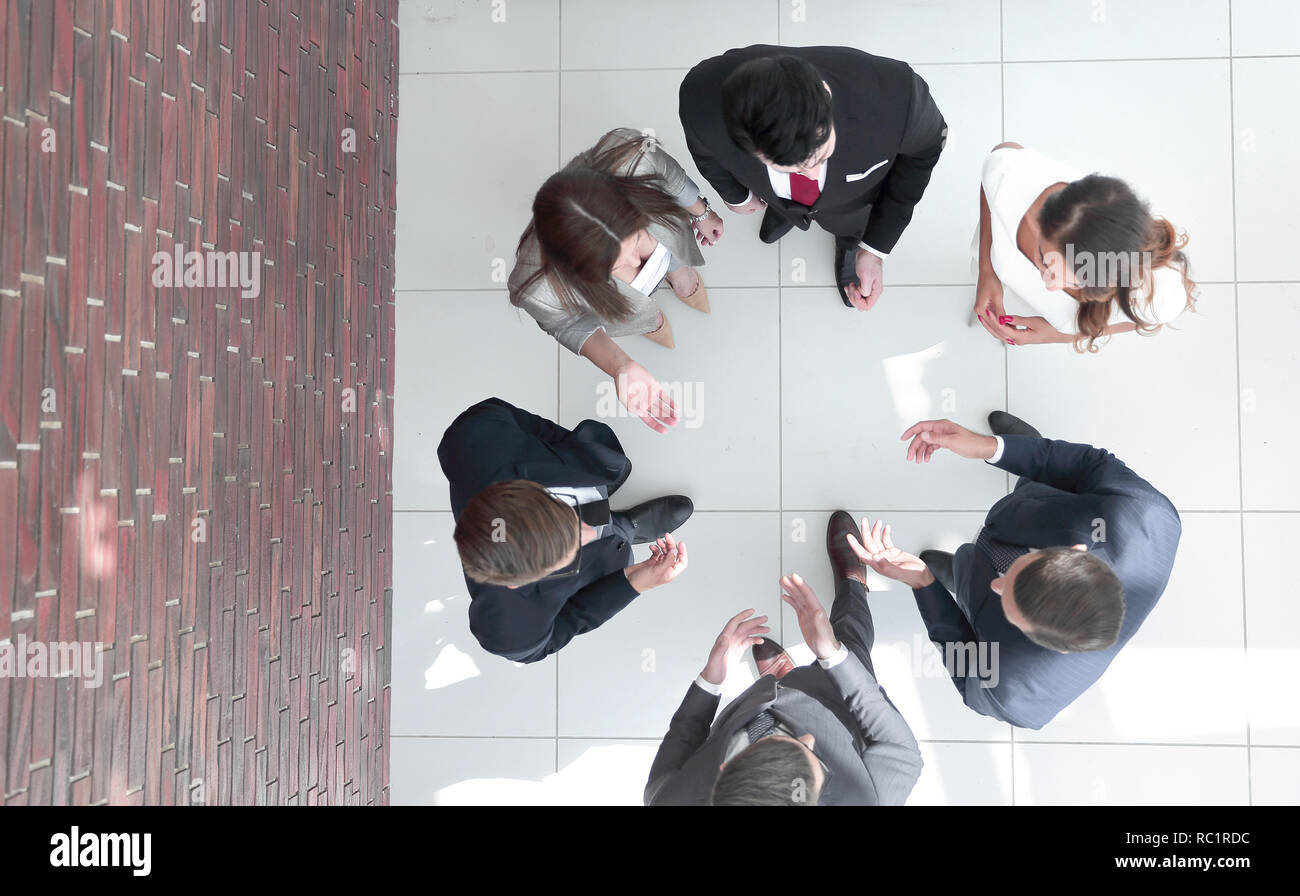 top view. the business team is brainstorming Stock Photo - Alamy