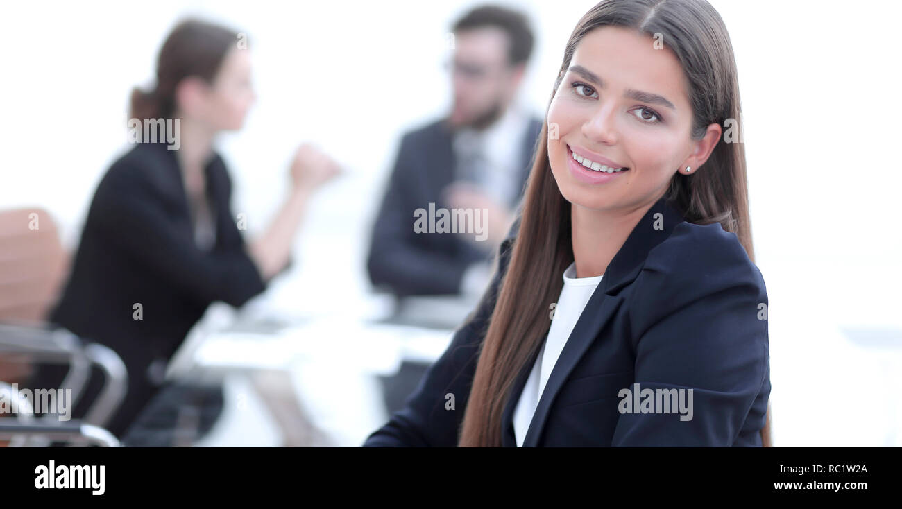 closeup.employees in the office Stock Photo - Alamy