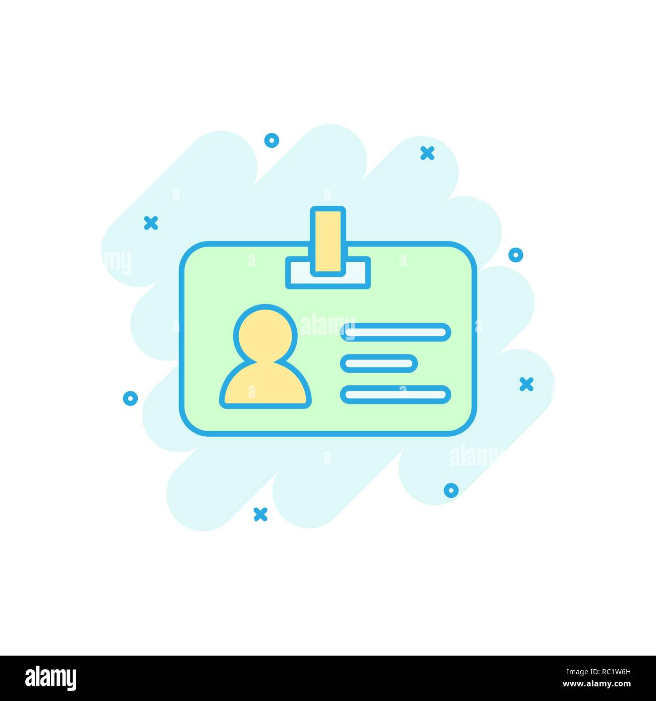 Identity card cartoon hi-res stock photography and images - Alamy