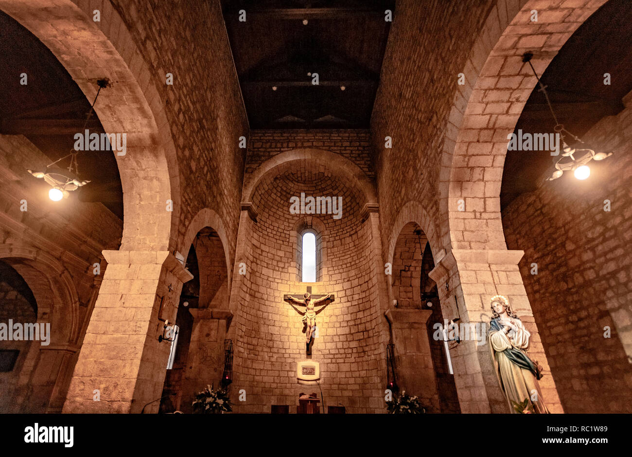 Italy Basilicata Potenza San Michele Arcangelo Church apse Stock Photo ...