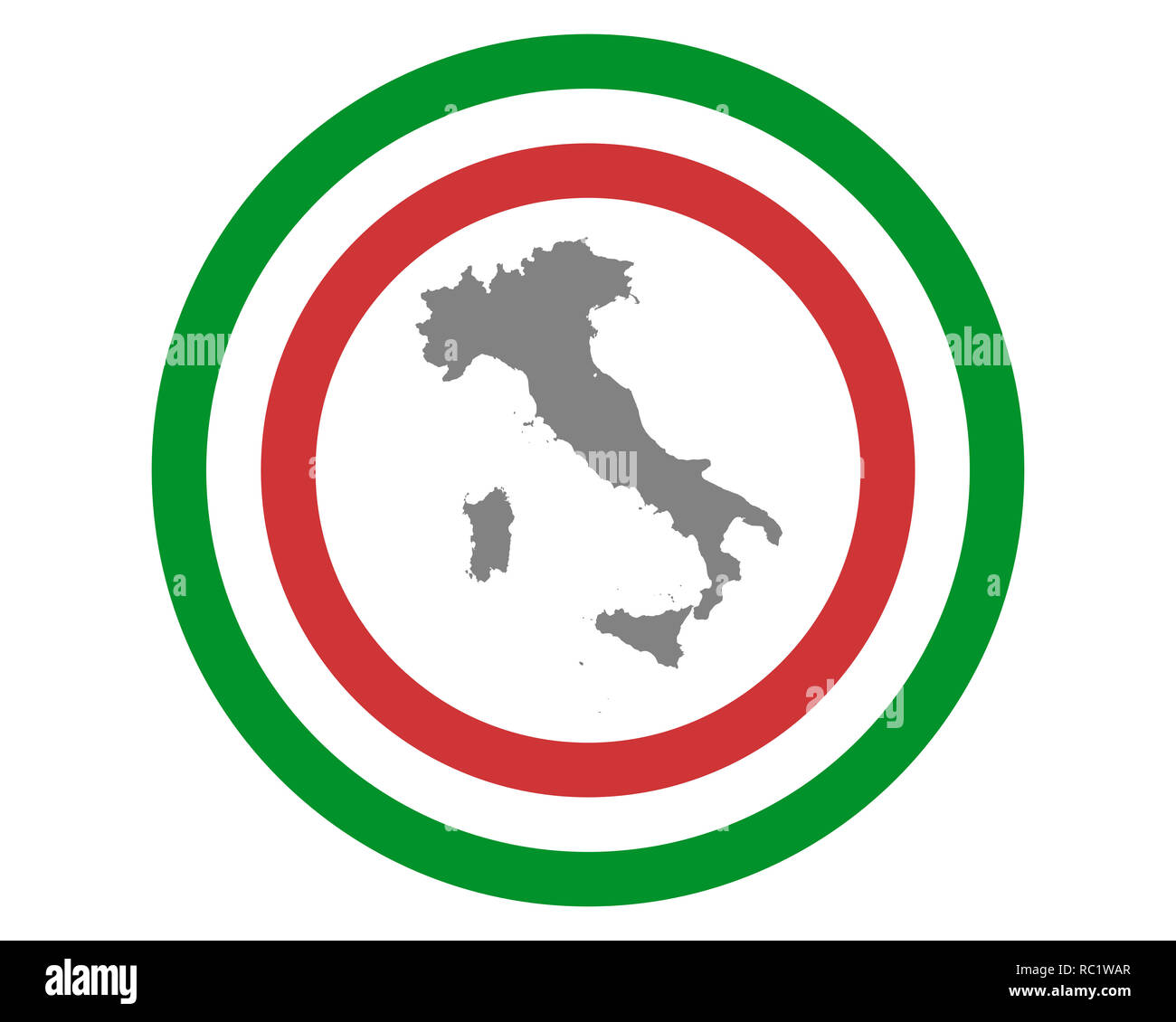 Italian flag and map Stock Photo - Alamy