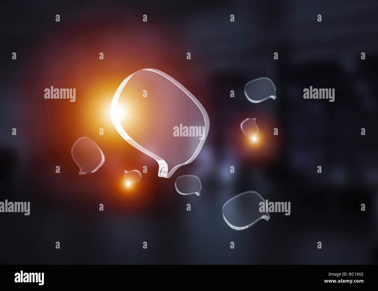 3d text message bubble hi-res stock photography and images - Alamy