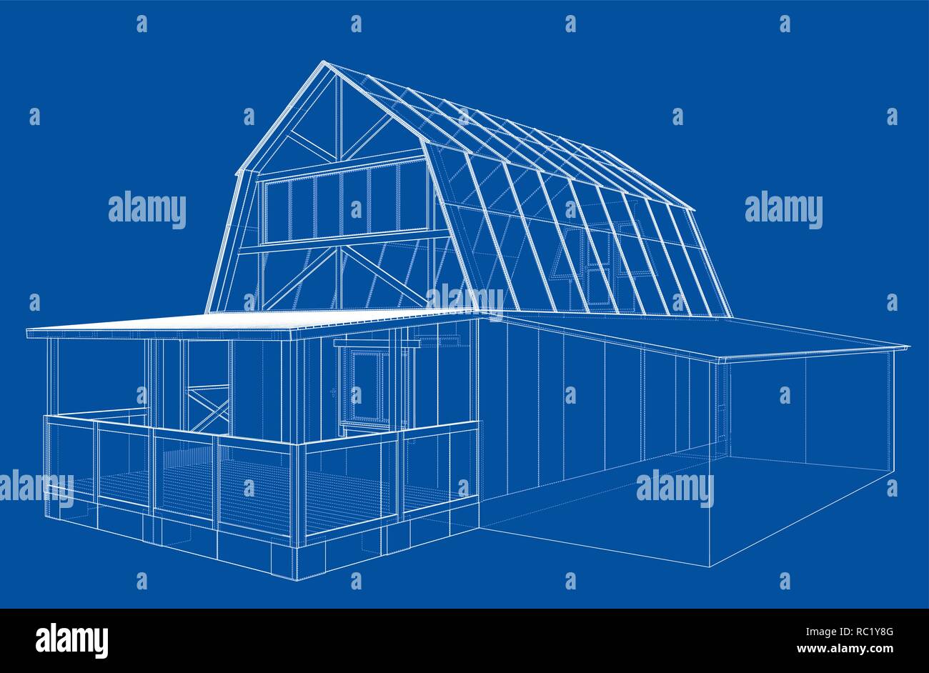 3d rendering building plan Stock Vector Images - Alamy