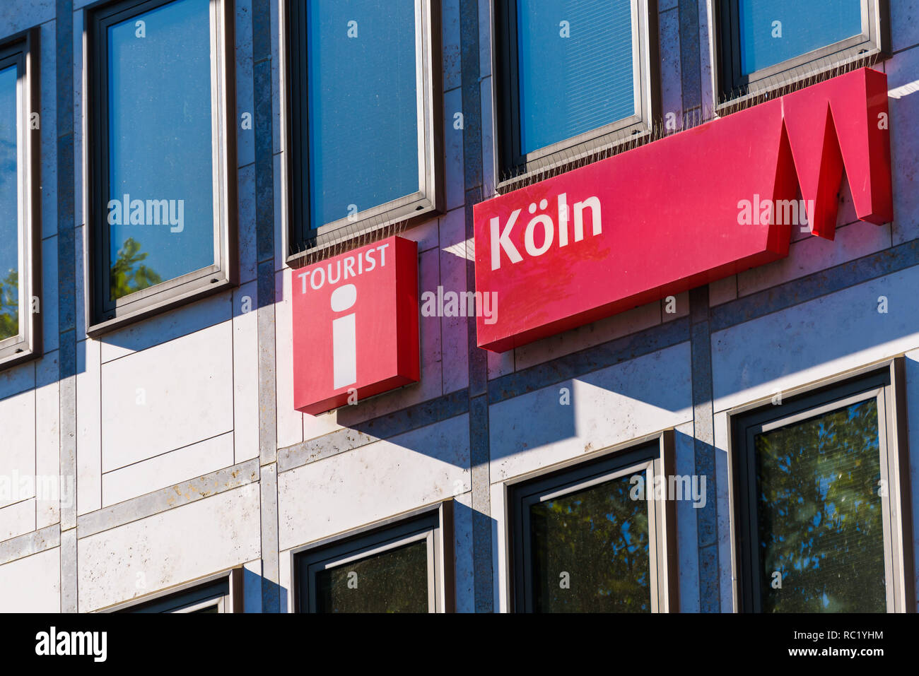 Cologne, Germany. Tourist information center at Koeln central station ...