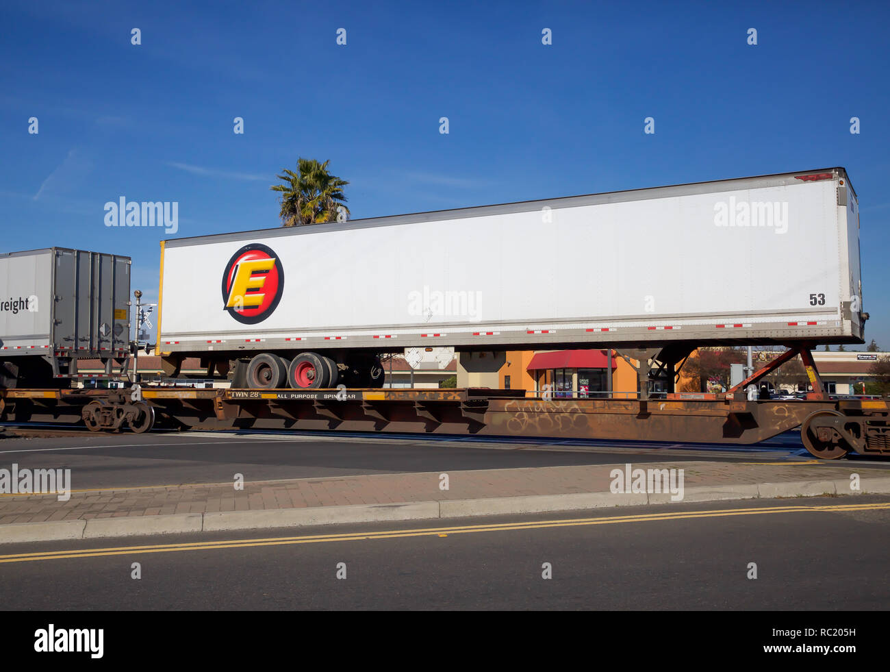 Largest freight railroad network in north america hi-res stock ...