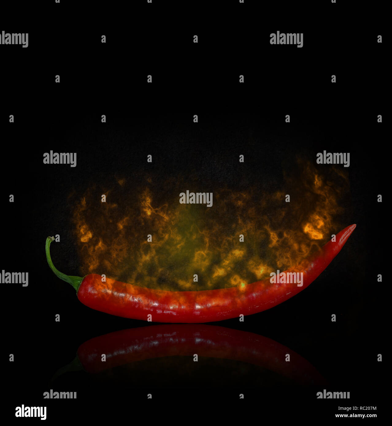 Hot Chili Pepper Flames High Resolution Stock Photography and Images ...