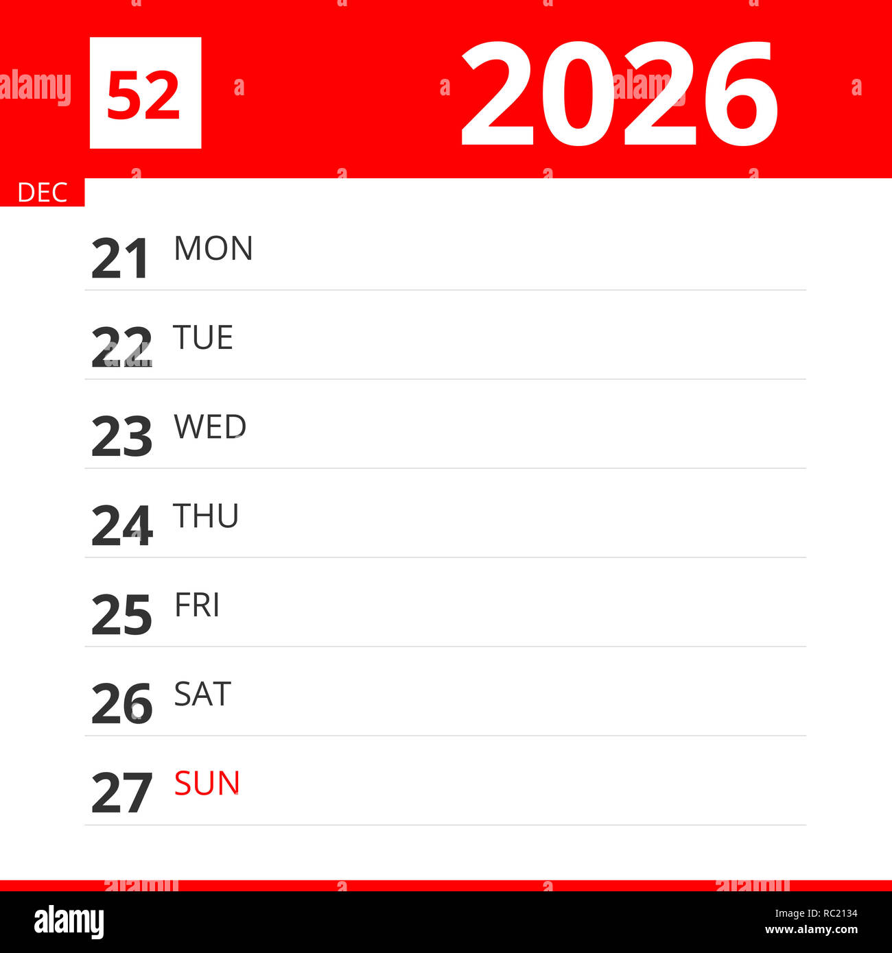 Calendar 2026 in progress hi-res stock photography and images - Alamy