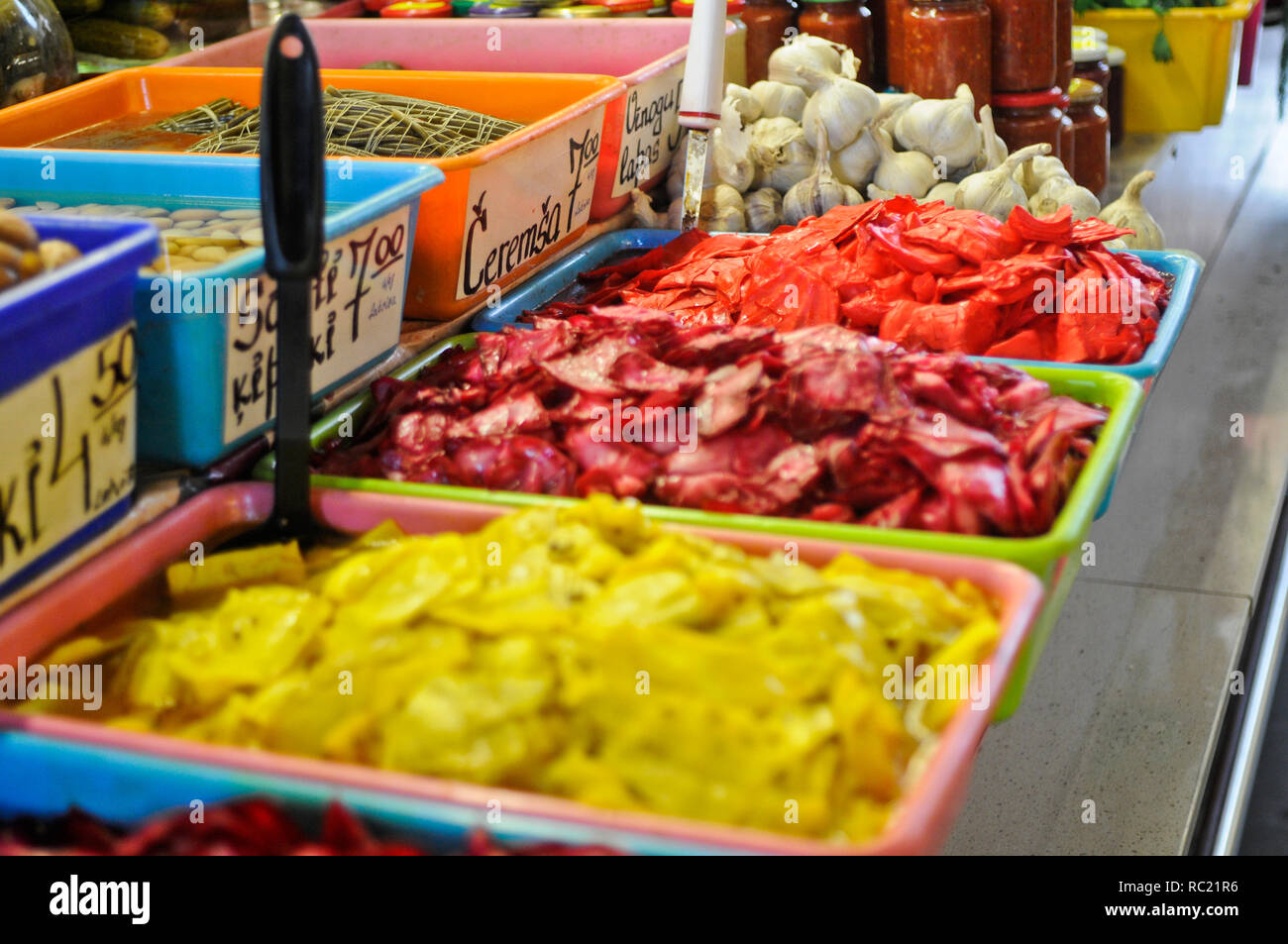Food store. Riga Central Market (Centraltirgus), Latvia Stock Photo - Alamy
